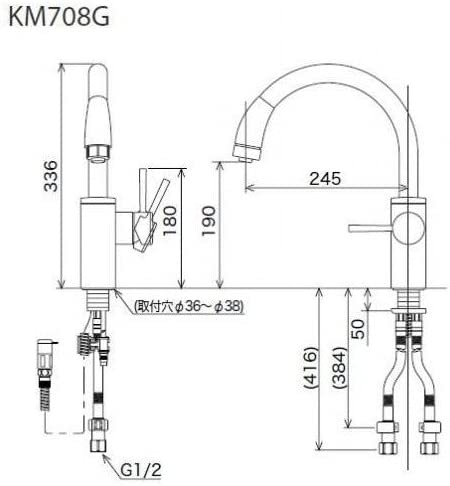 日本 KVK KM708G 廚房 伸縮 混合 日本必買代購 | Metis直營店 | 樂天市場Rakuten