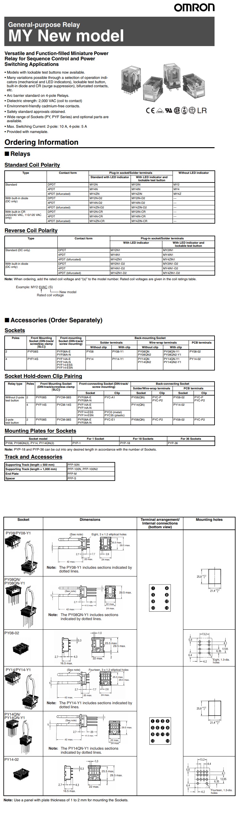 PY08-02 腳座 適用MY2 繼電器 OMRON繼電器插槽(含稅)【佑齊企業 iCmore】 | 佑齊企業電子商城直營店 | 樂天市場 ...