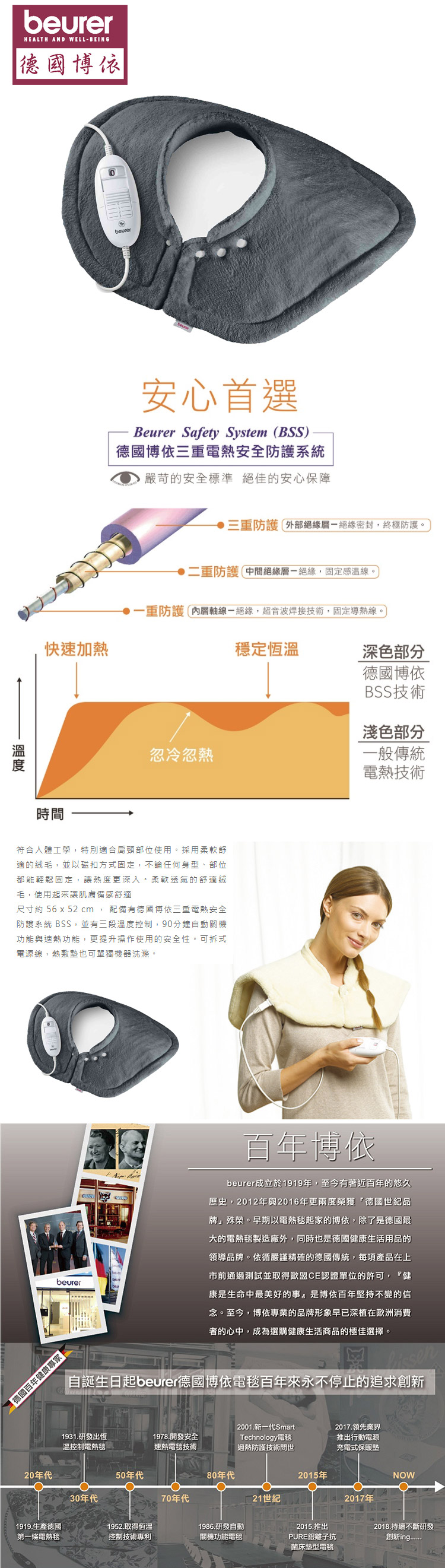 【德國博依beurer】 肩頸專用 熱敷墊 HK54 | LINE購物商城