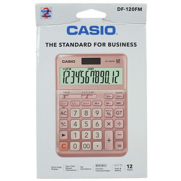 CASIO 卡西歐 DF-120FM 12位數桌上型計算機/一個入(促720) 銀色 玫瑰金【領券滿額再折千10/31止】 | 旻泉精品批發網直營店 | 樂天市場Rakuten