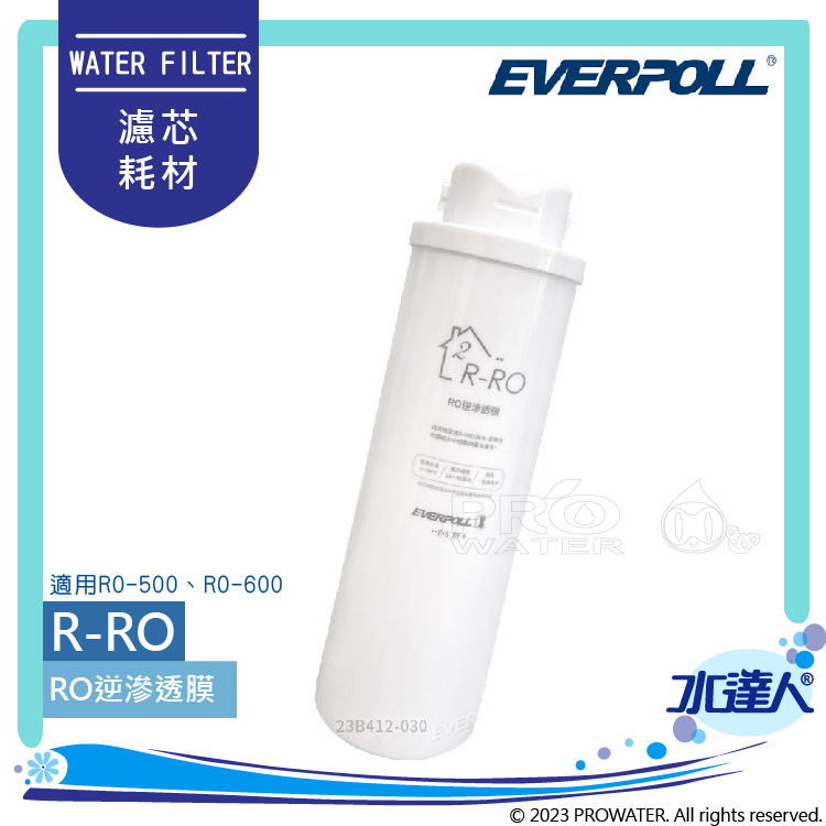 【EVERPOLL】 RO-600/RO600 專用第二道RO逆滲透膜濾心/濾芯R-RO│直出式/簡易型 RO逆滲透/純水機│適用RO-500 ...