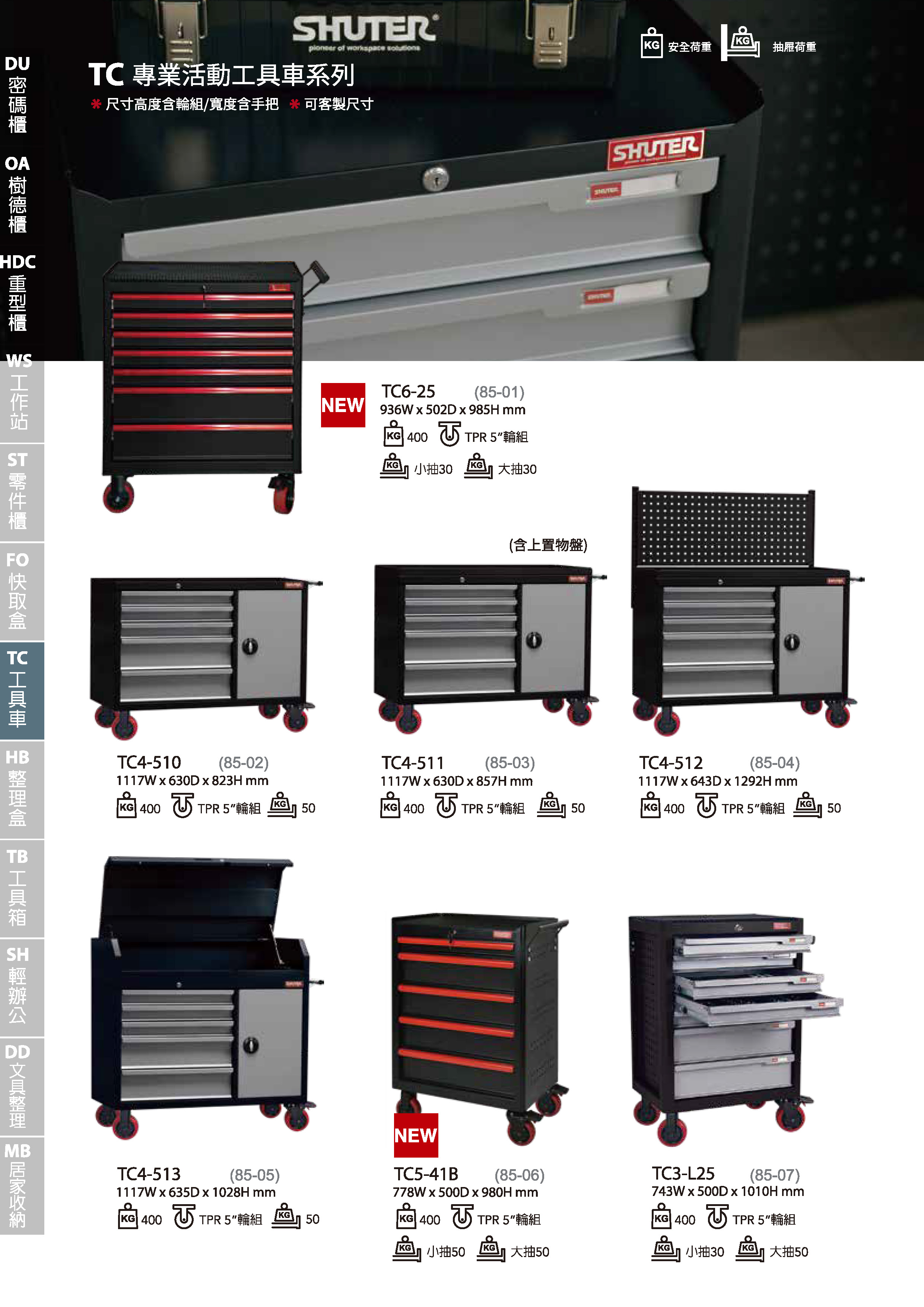 樹德嚴選 專業活動工具車 TC4-512 工具車 物料車 零件車 工作推車 專業工具車 作業車 置物收納車 活動置物車 | OL辦公生活用品直營店 | 樂天市場Rakuten