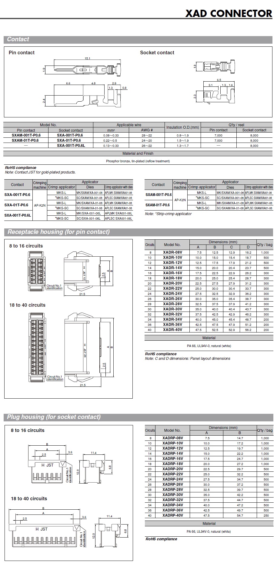 XARR-06V 2.5mm間距 6P JST XA系列 RECEPT HOUSING連接器 -10入(含稅)【佑齊企業 iCmore】 | 佑齊企業電子商城直營店 | 樂天市場Rakuten