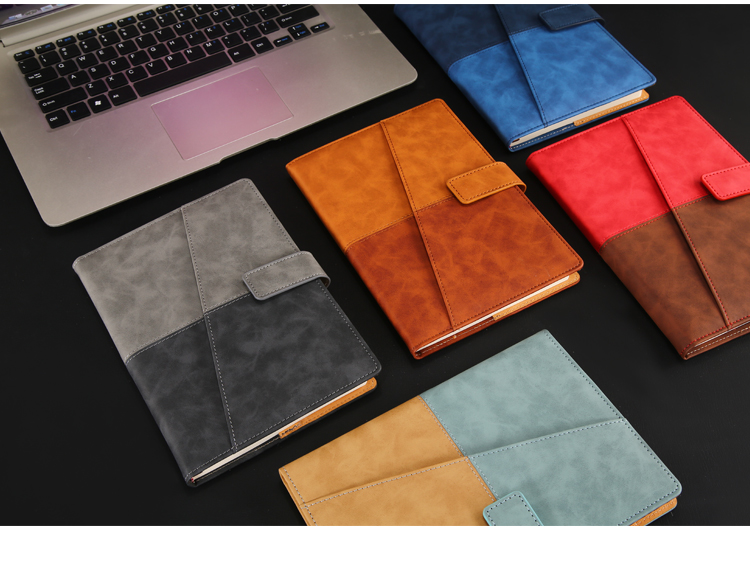 筆記本 A5商務筆記本定制創意拼接工藝記事本封面可印LOGO內頁彩頁可訂做 限時88折 | 威吉優品 | 樂天市場Rakuten